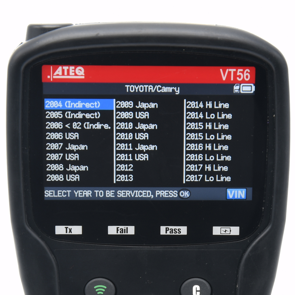 TPMS diagnostic information – Toyota Camry 2004-2019 - ATEQ-TPMS