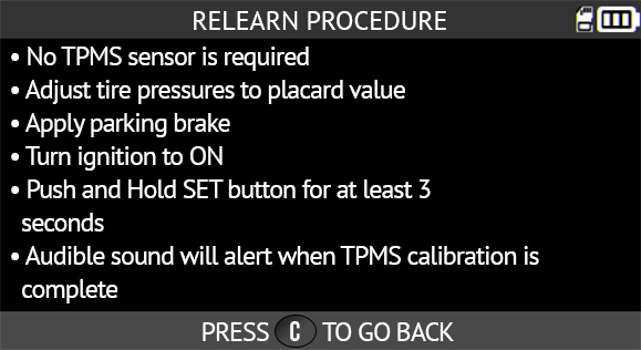 TPMS diagnostic information – Mazda 3 2004-2019 - ATEQ-TPMS